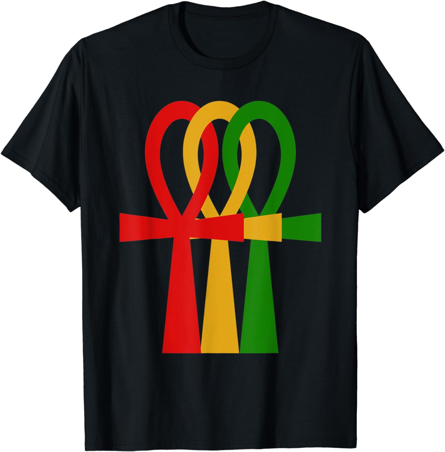 EGYPTIAN SACRED GEOMETRY ANKH CROSS KEMETIC RASTA T-Shirt - Walmart.com