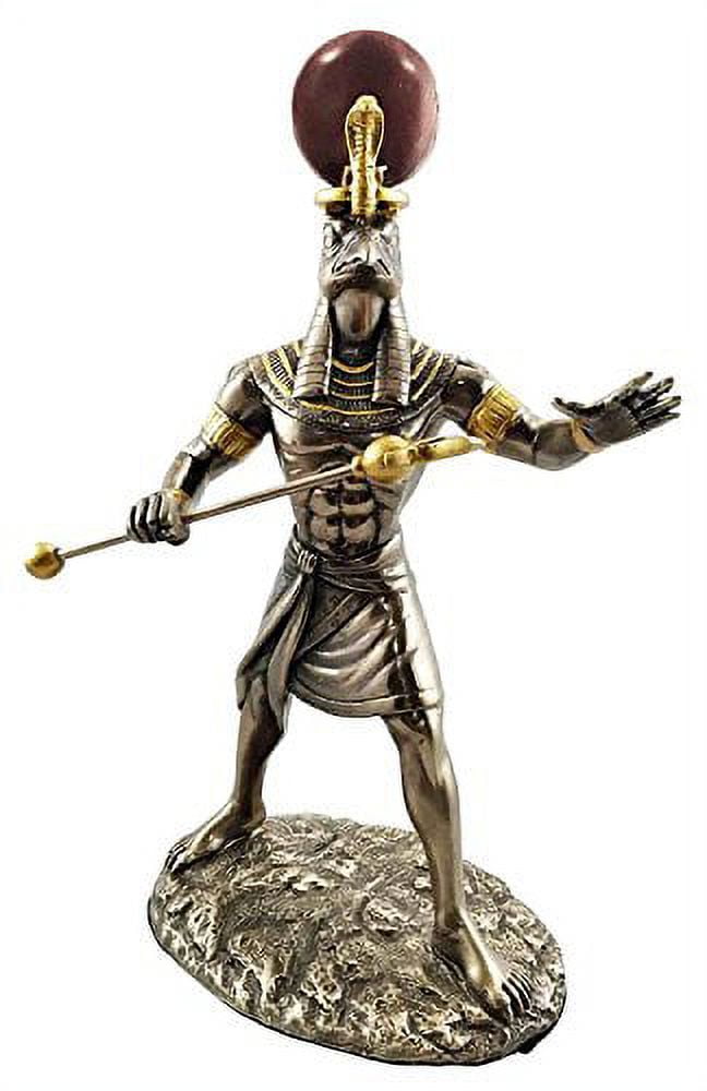 EGYPTIAN SUN SOLAR DEITY RA 11" STATUE FIGURINE RE THE CREATOR MIDDAY ...