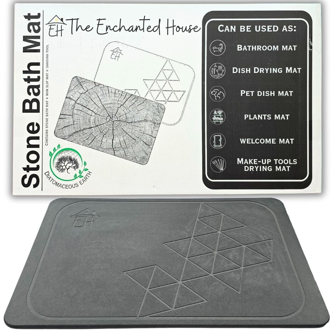 EH Stone bath mat Fast dry Super absorbent Anti-slip Bath shower mat ...