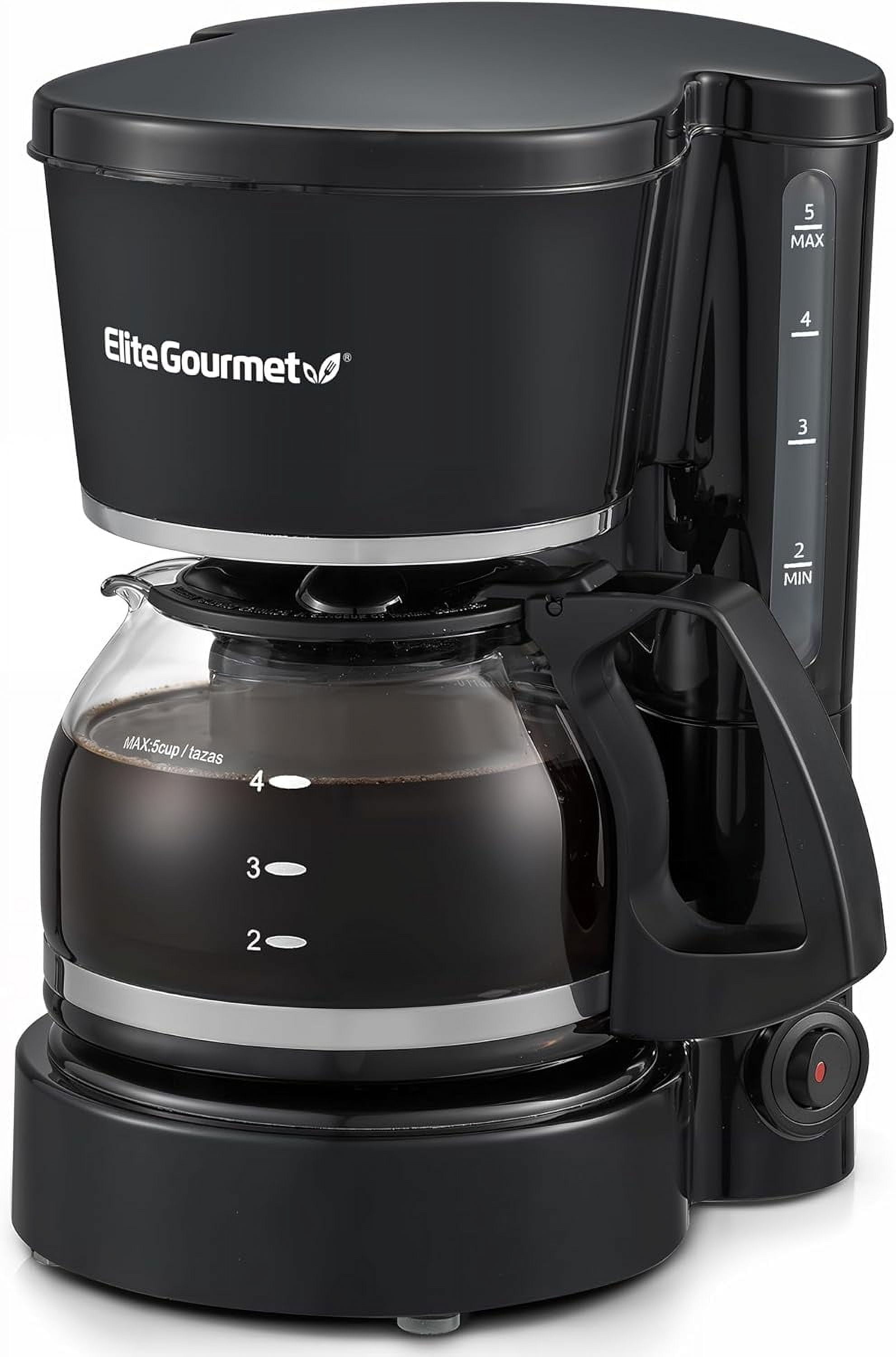 EHC-5055 Automatic 5-Cup Brew & Drip Coffee Maker with Pause N Serve ...