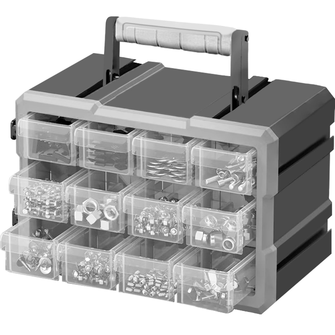 EHERDM Parts Storage Box with 12 Drawers Removable Compartments ...