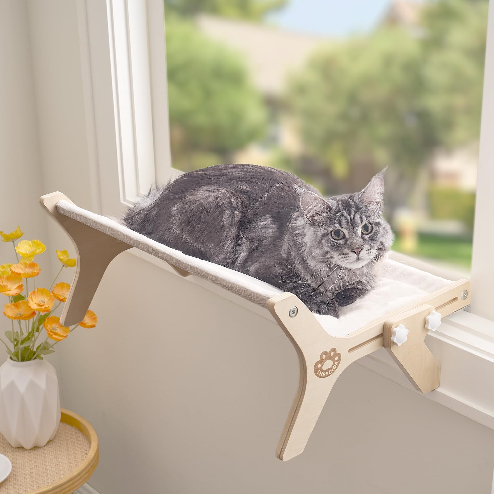 EHEYCIGA Cat Window Perch for Cats Inside, Adjustable Cat Hammock for ...