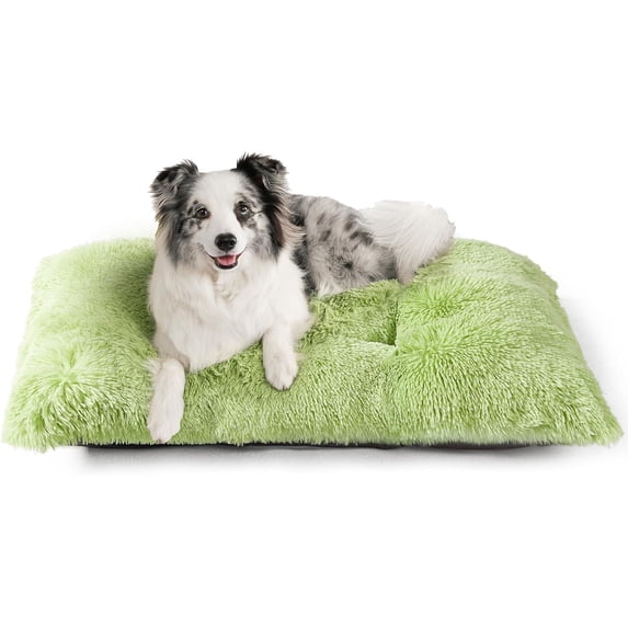 EHEYCIGA Fluffy Dog Crate Bed for Extra Large Dogs, Plush Faux Fur Pad ...