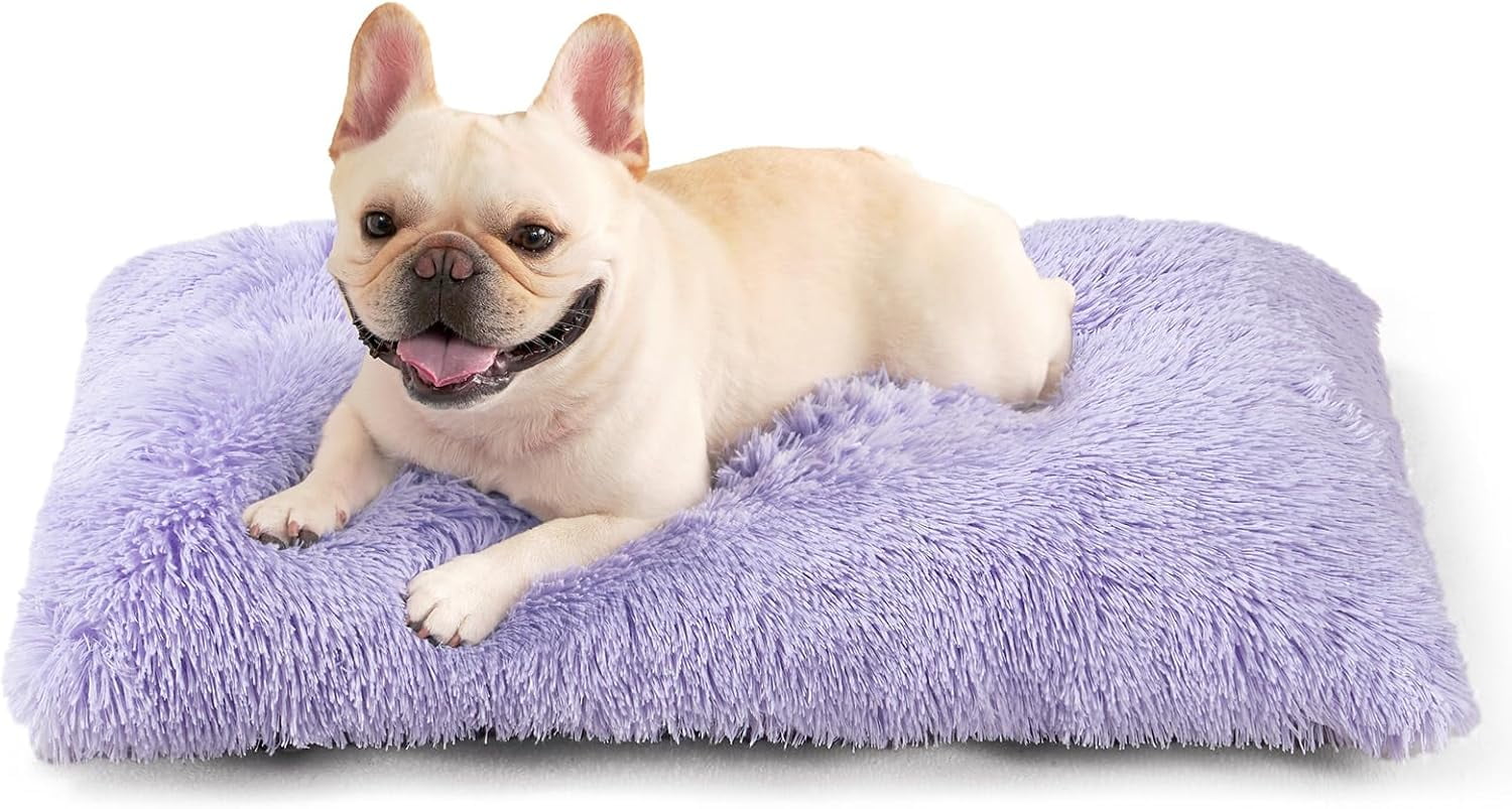 EHEYCIGA Fluffy Dog Crate Bed for Extra Large Dogs, Plush Faux Fur Pad ...