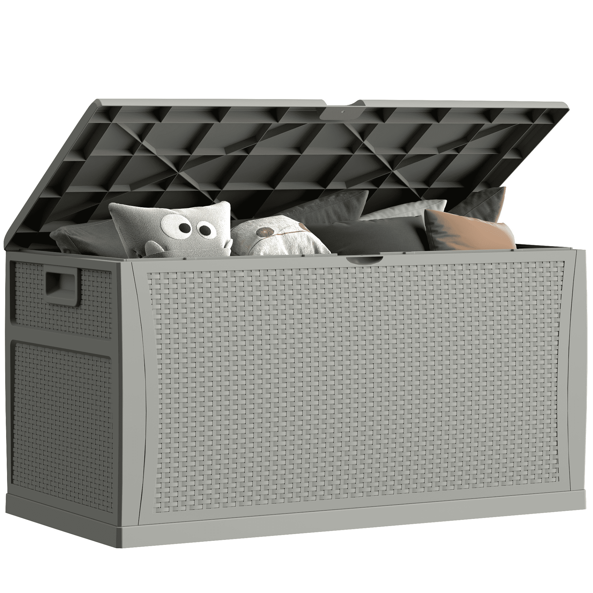 EHHLY 121 Gallon Outdoor Storage Box Large, Lockable Outside Storage ...