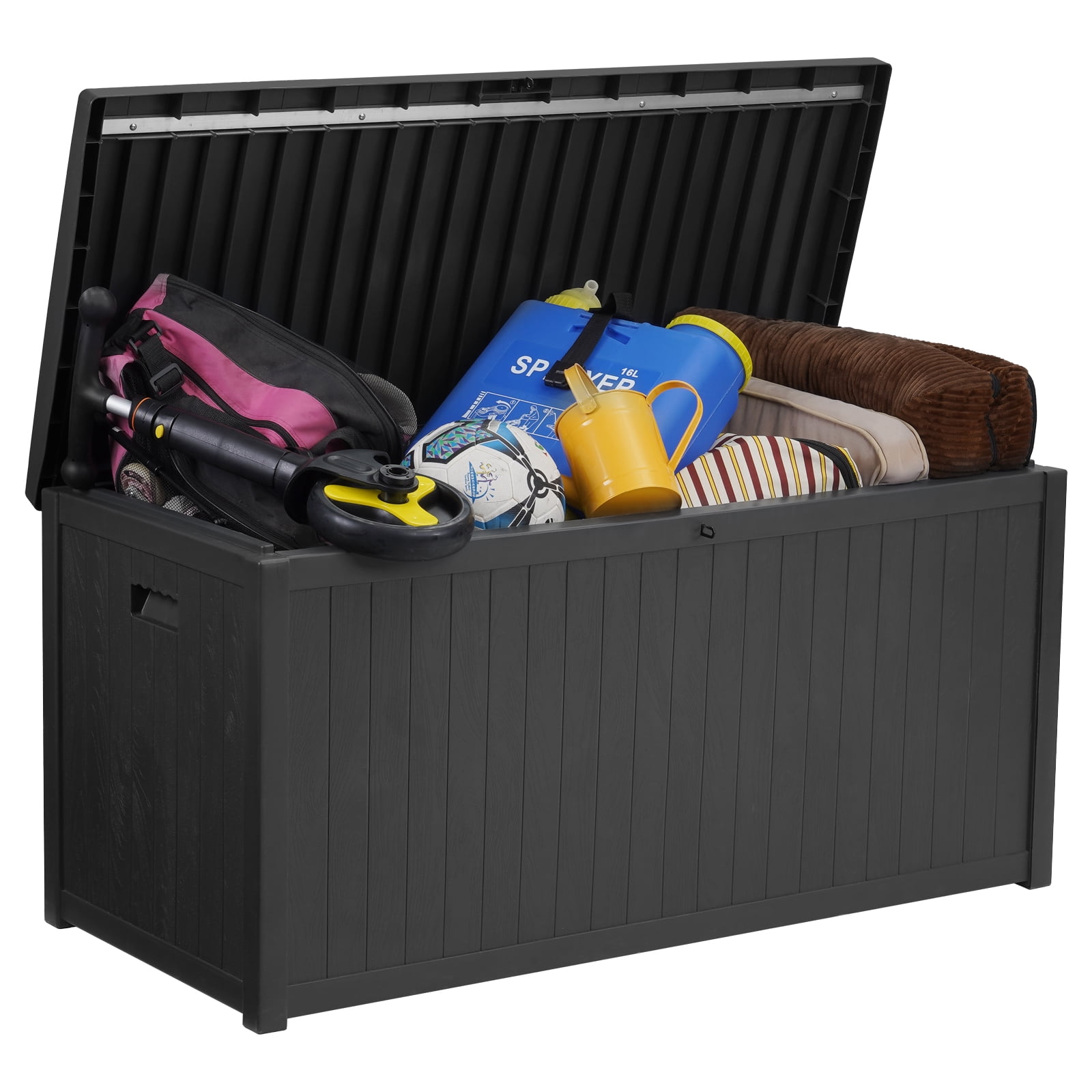 EHHLY Commercial Grade Deck Box, 120 Gallon Outdoor Storage Box Large ...