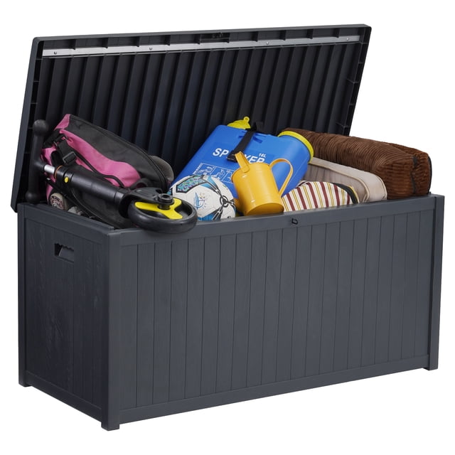 EHHLY Commercial Grade Deck Box, 113 Gallon Outdoor Storage Box Large ...