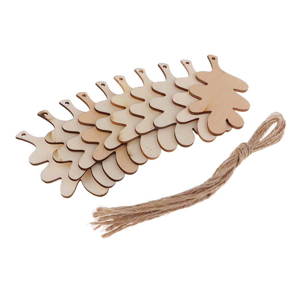 EHJRE 10 Pieces Unfinished Tags 80x50x2mm leaf 80x50x2mm - Walmart.com