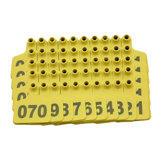EHJRE 100 Pieces Cattle Ear Tags Farm Supplies Animal Earring Marker ...