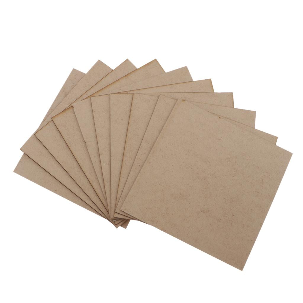 EHJRE 10x HDF MDF Wooden Board For Plaque Sign Hanging Labels Wood ...