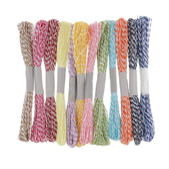 EHJRE 12 Colors Raffia Stripes Paper for DIY Making,10/20m Paper /Cord ...