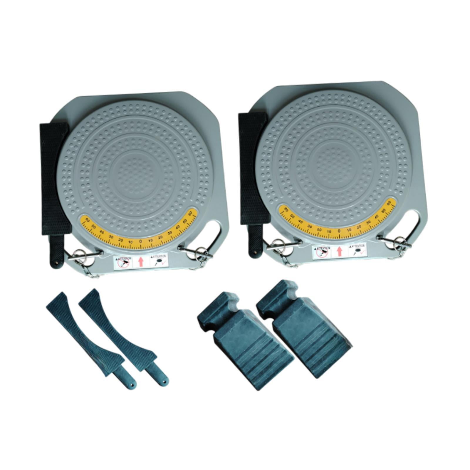 EHJRE 2 Pieces Front End Wheel Alignment Turn Plates Steel Turntable ...