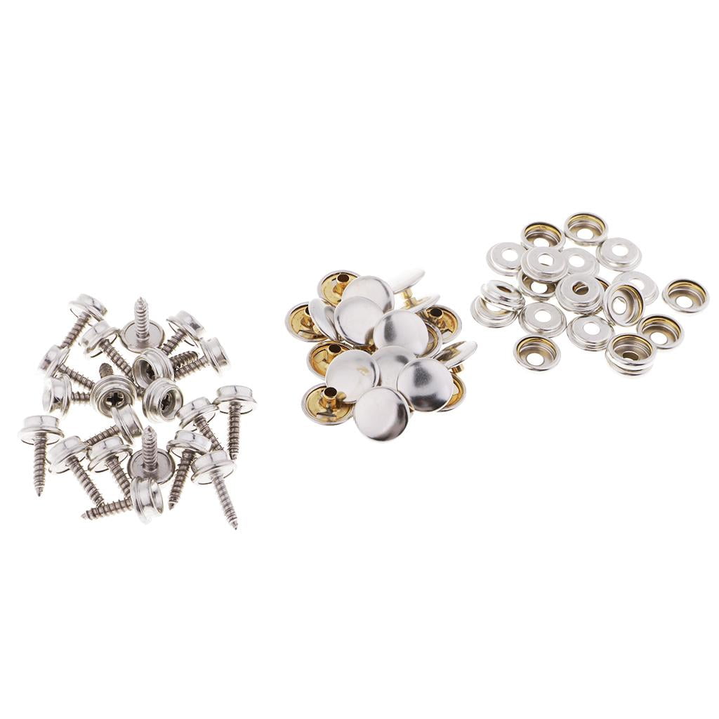 EHJRE 20 Stainless Steel Marine Canvas Fastener Screw Snaps 15mm ...