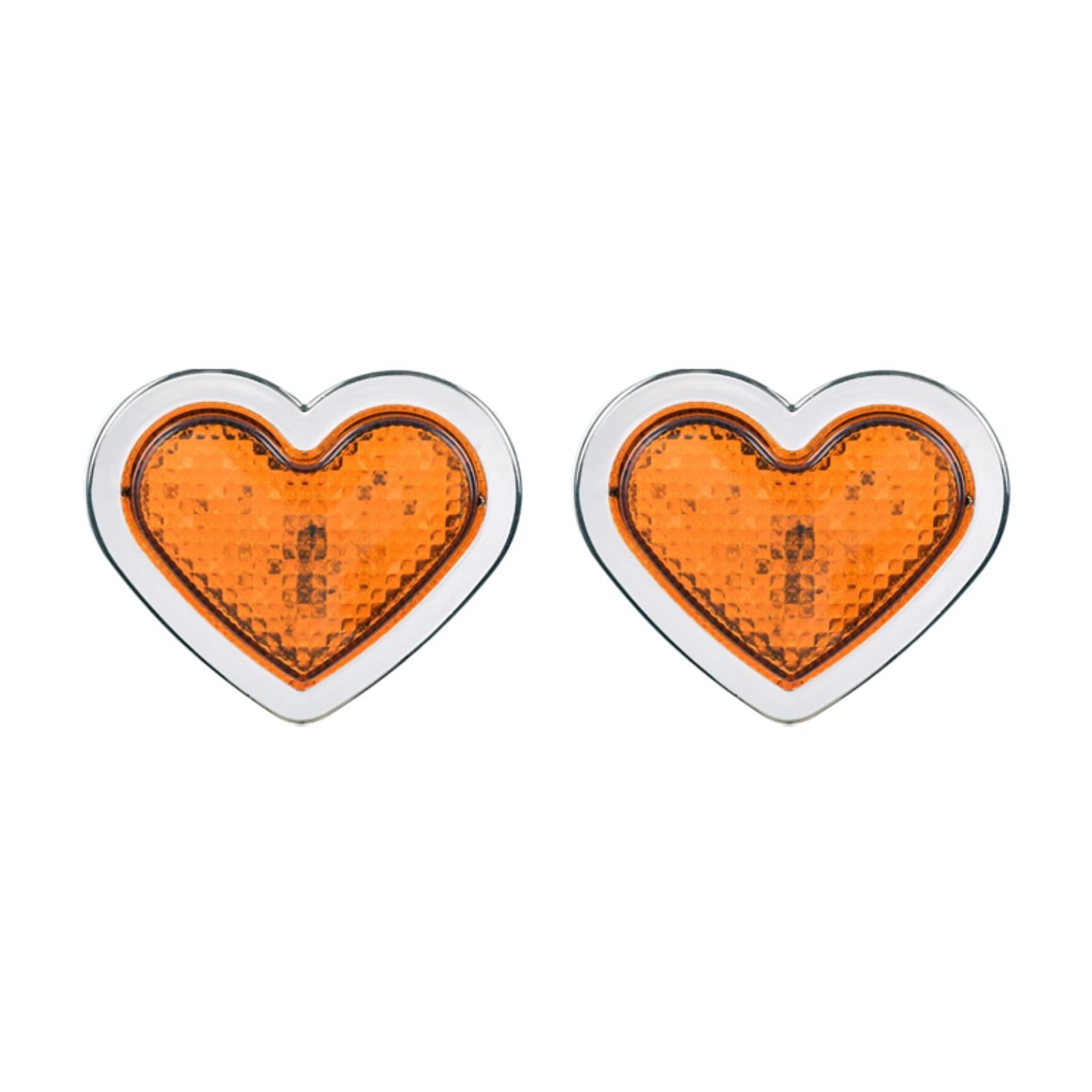 EHJRE 2Pcs Generic Heart Shaped Side Markers Lights Indicator Lights ...