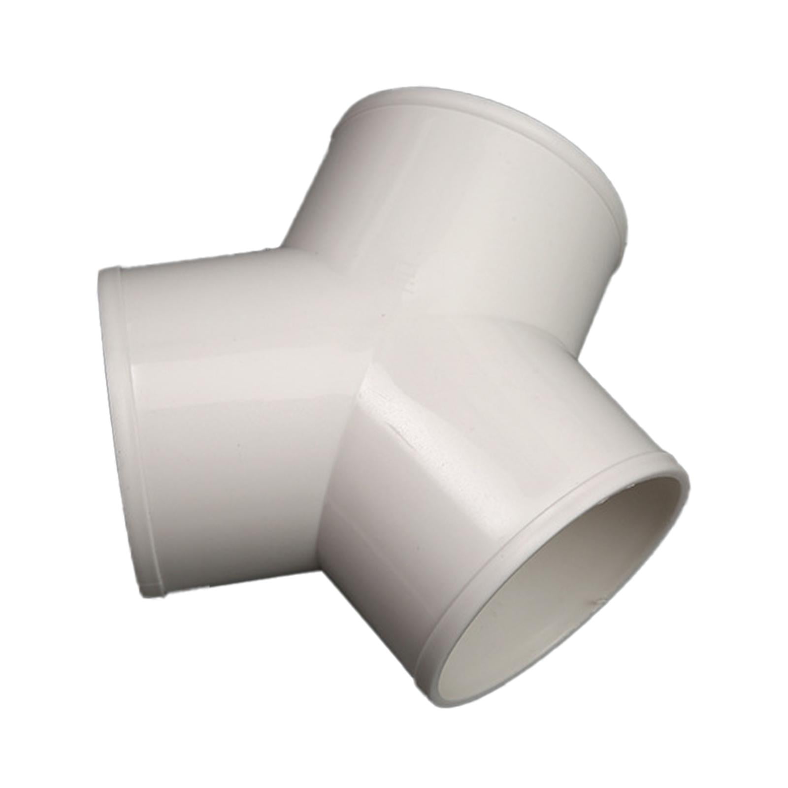 EHJRE 3 Way Elbow Connector Outlet Tee PVC Pipe Fitting for Ventilation Ducts Building Y Shape ...