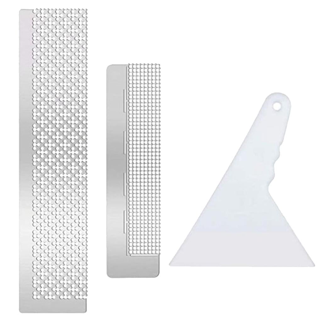 EHJRE 3pcs Stainless Steel Mesh Ruler, Point Drill Ruler, Diamond ...