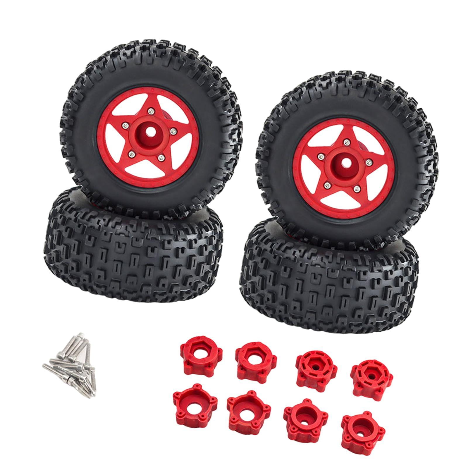 EHJRE 4 Pieces 1/8 1/10 RC Car Tires Replacement High Performance DIY ...