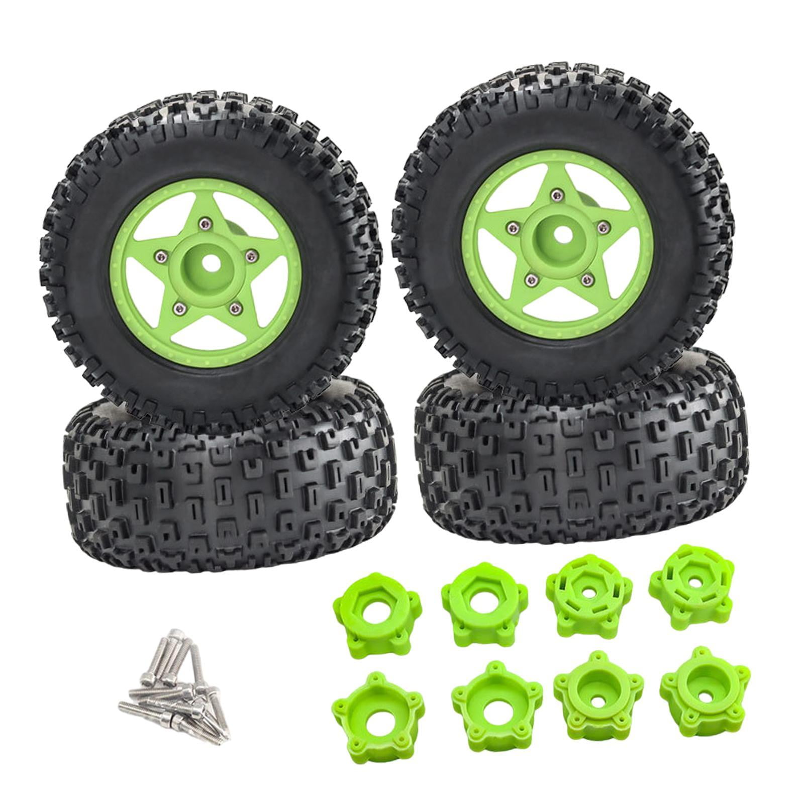 EHJRE 4 Pieces 1/8 1/10 RC Car Tires Replacement High Performance DIY ...