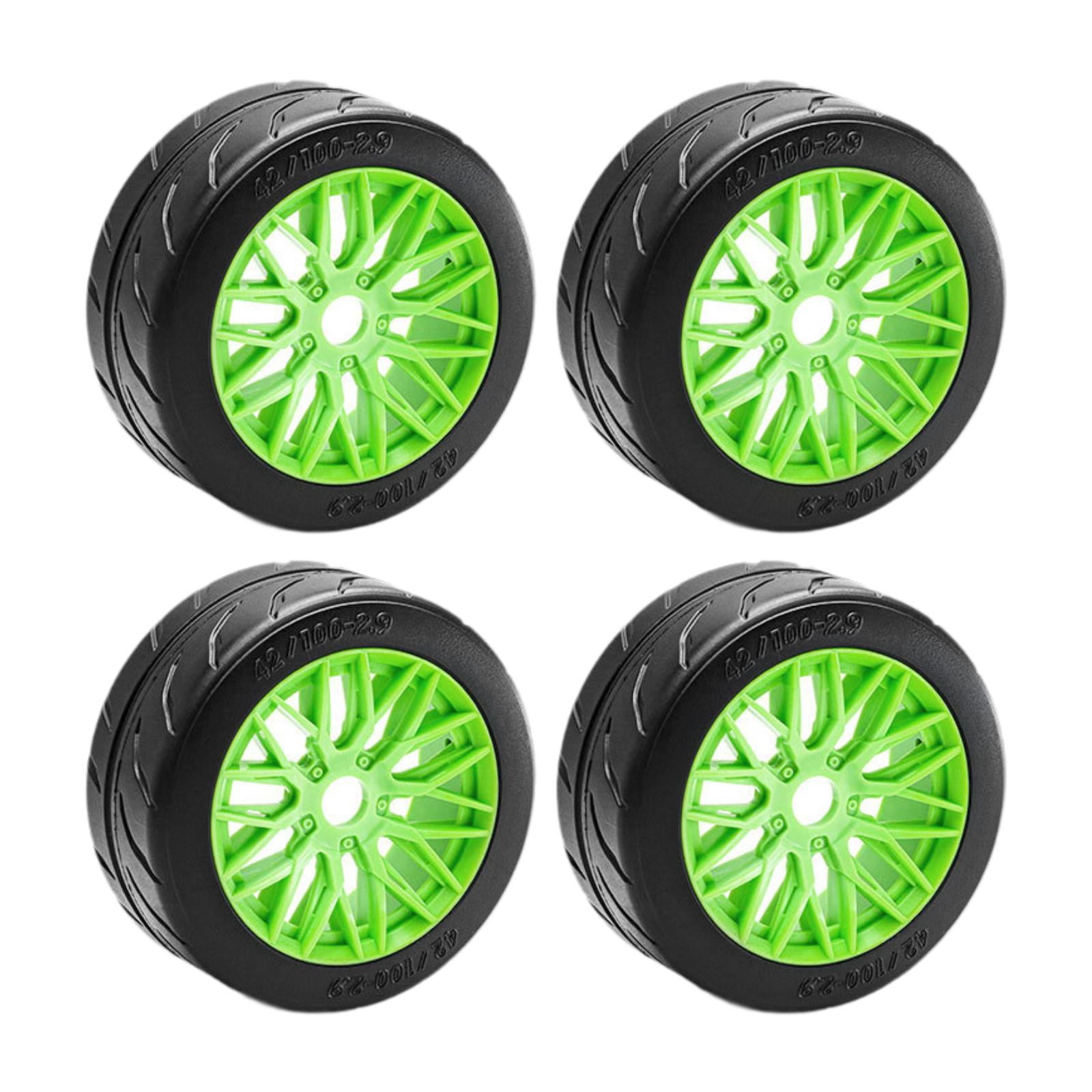 EHJRE 4 Pieces 1/8 RC Car Tires Assembly Modification RC Accessories ...
