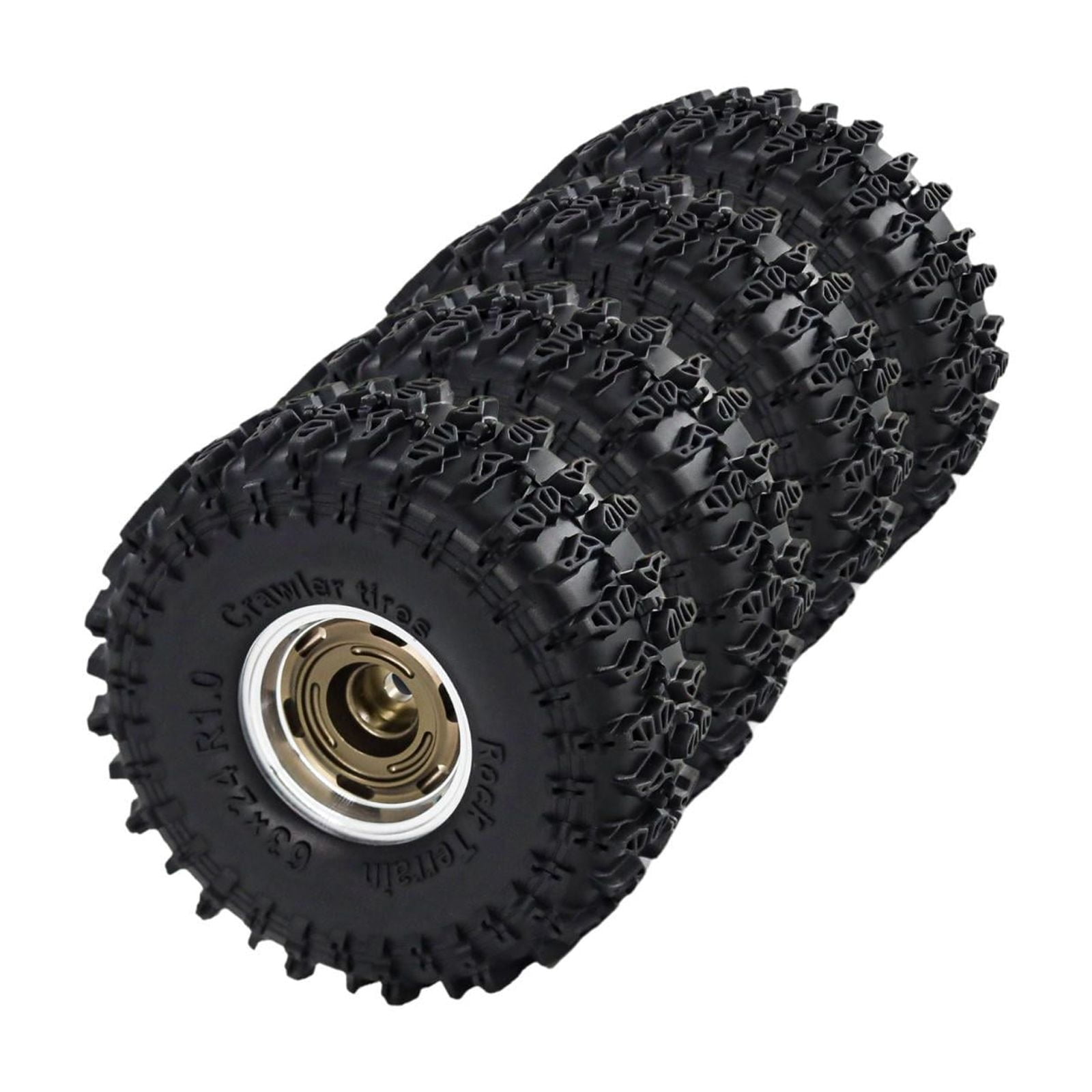 EHJRE 4 Pieces RC Car Wheels and Tires Replacement Assembly DIY ...