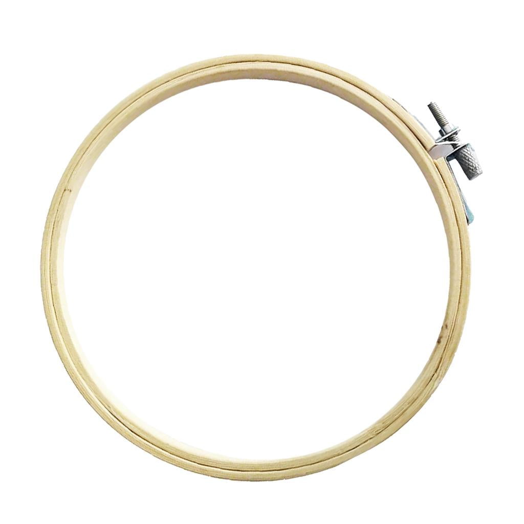 EHJRE 6" Hand Embroidery Hoop Bamboo Circle Cross Stitch Craft Tool ...