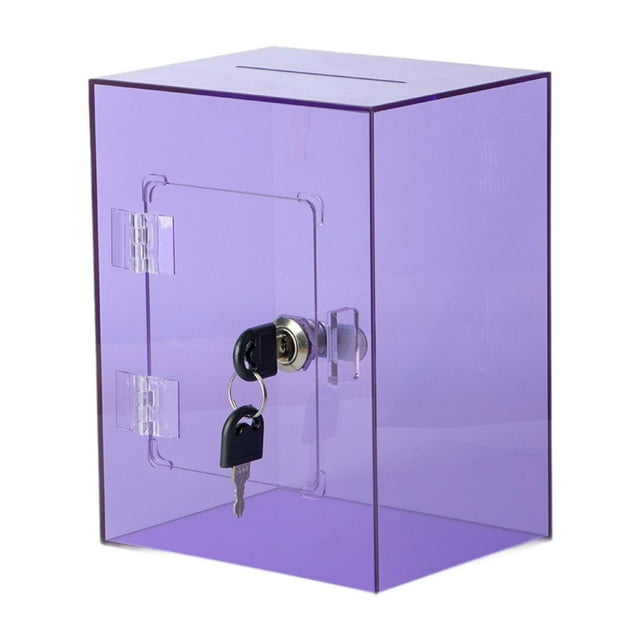 EHJRE Acrylic Lockable Money Box Desk Craft Multipurpose Clear Money ...