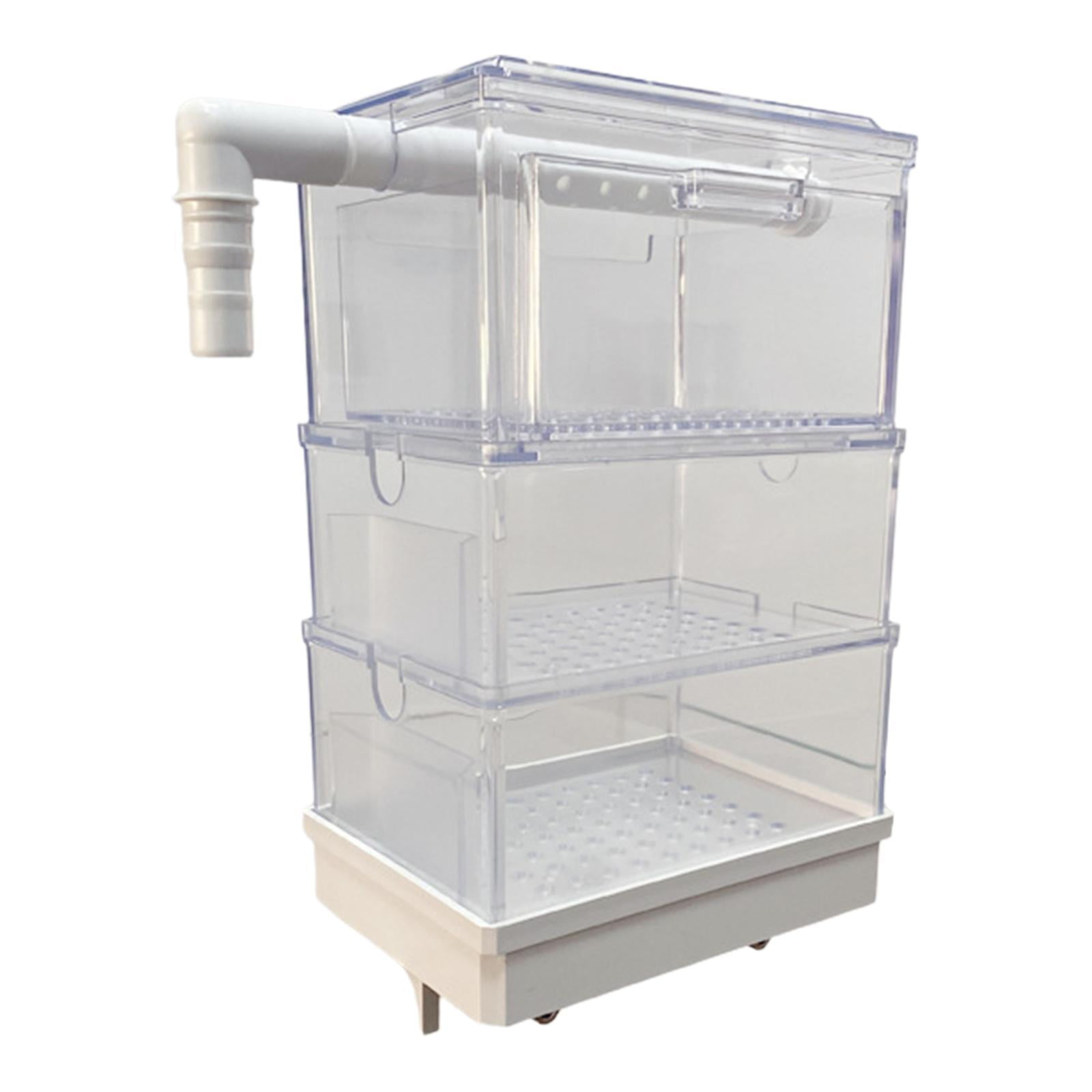 EHJRE Aquarium Box Filtration System Clear Turtle Tank Water Purifier ...