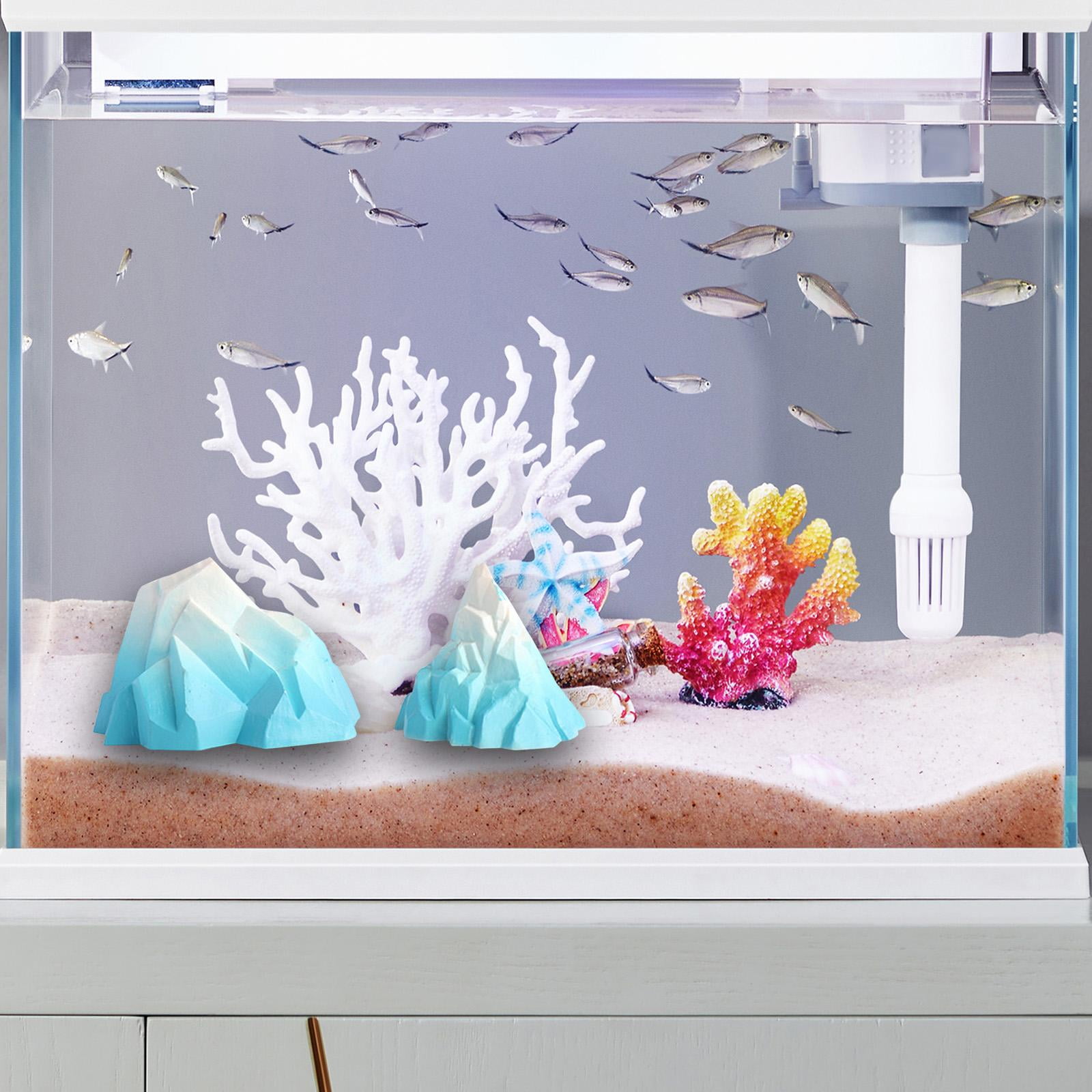 EHJRE Aquarium Iceberg Decoration, Simulation Iceberg Figurine Model ...