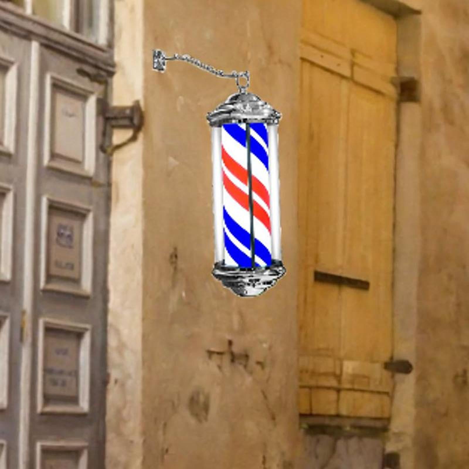 EHJRE Barber Pole Light Hair Salon Open Sign Wall Lamp, Traditional ...