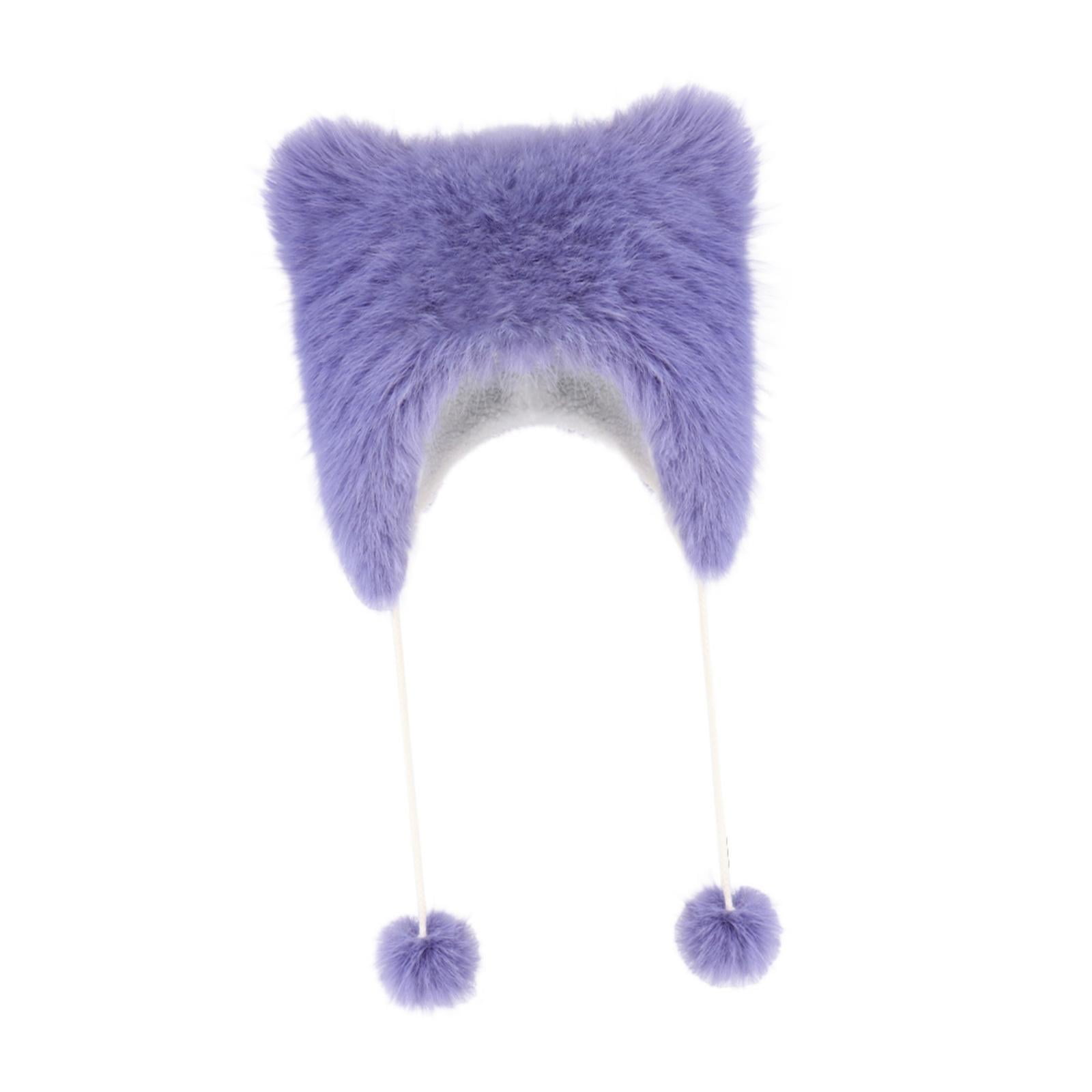 EHJRE Bear Ears Trapper Hat Lightweight Cute Ear Protection Hat for ...