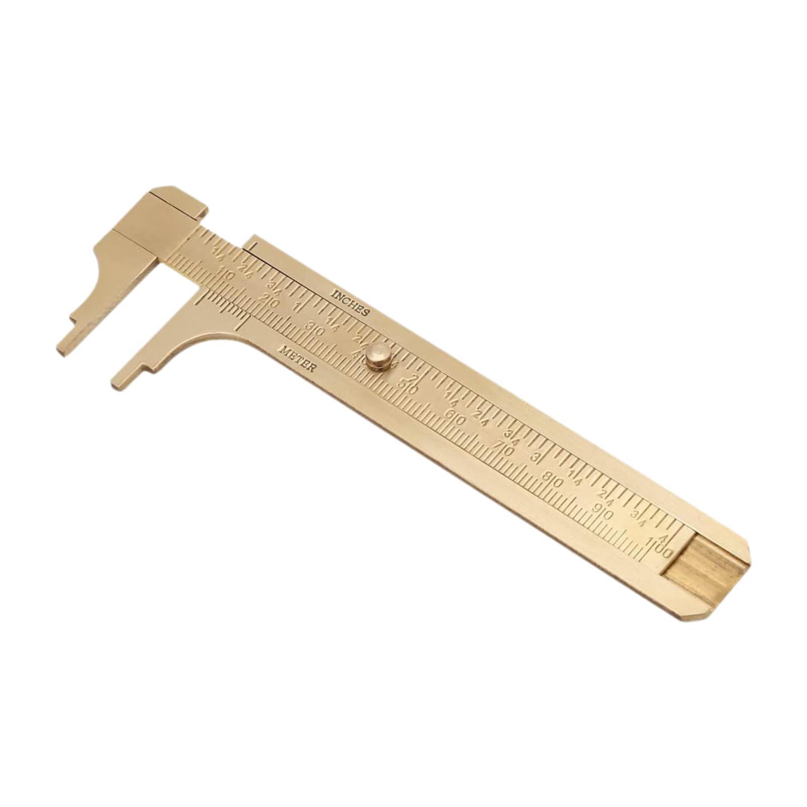 EHJRE Brass Caliper Mini Tool Retro Miniature Brass Measuring Tool for ...