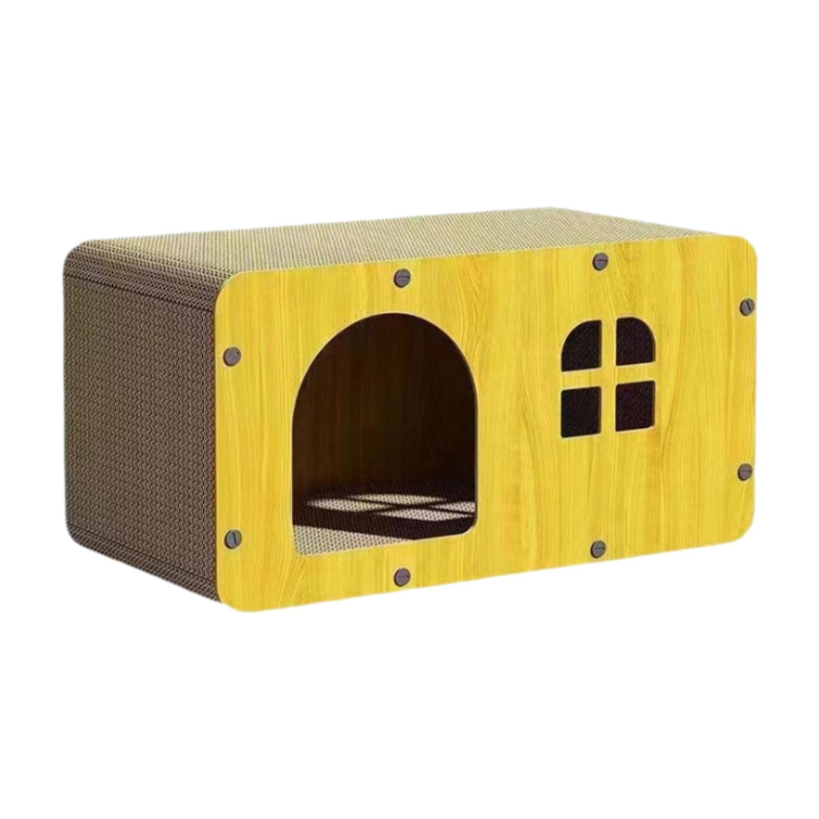 EHJRE Cat Corrugated House Cardboard Bed Cave Furniture Protection Cat ...