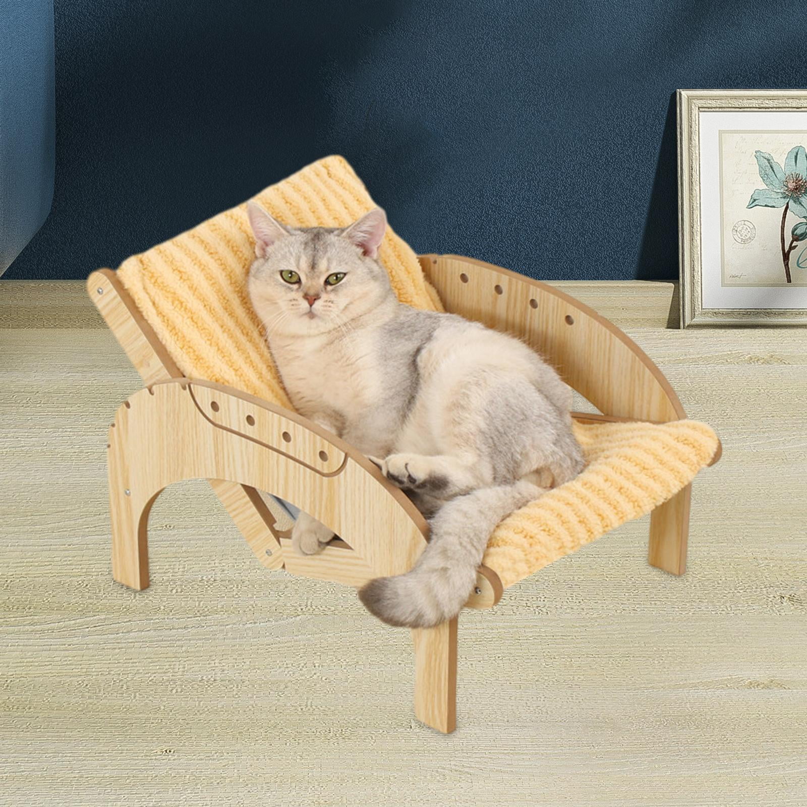 EHJRE Cat Lounge Cat Hammock Elevated Bed Modern Bearing 16.53lbs Pet ...