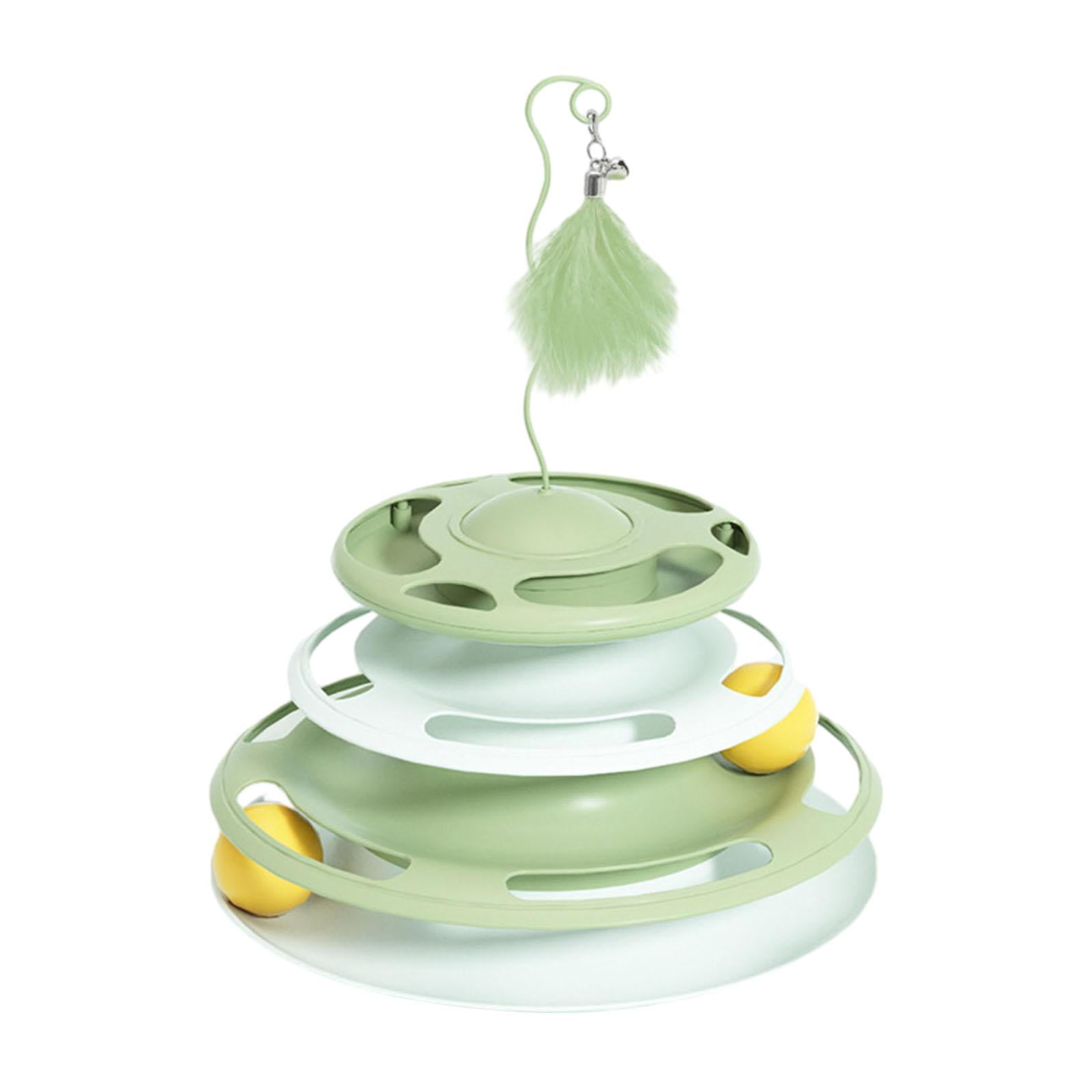 EHJRE Cat Toy Ball Track Cat Track Toy Playing Game Circular Track Ball ...