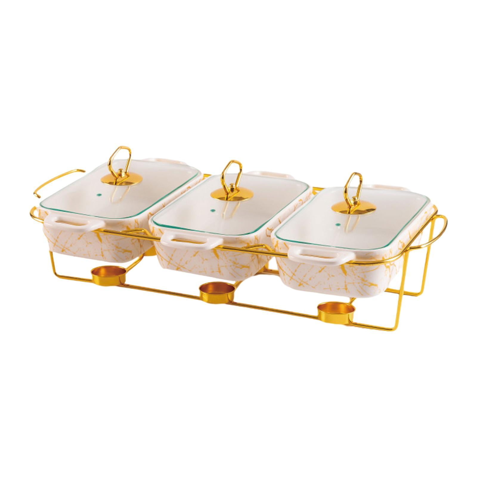 EHJRE Chafing Dish for Buffet Serving Dish with Rack Buffet Server ...