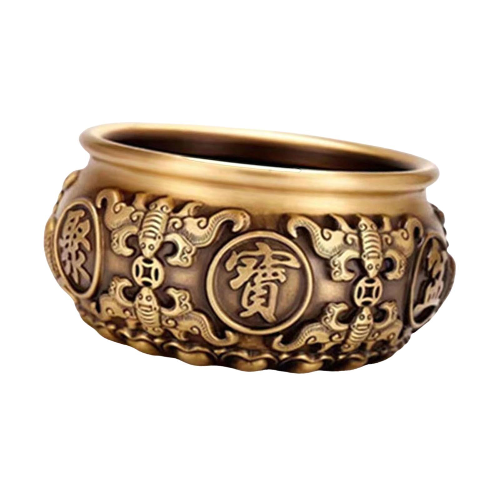 EHJRE Chinese Feng Shui Treasure Bowl Tabletop Ornament Treasure Basin ...