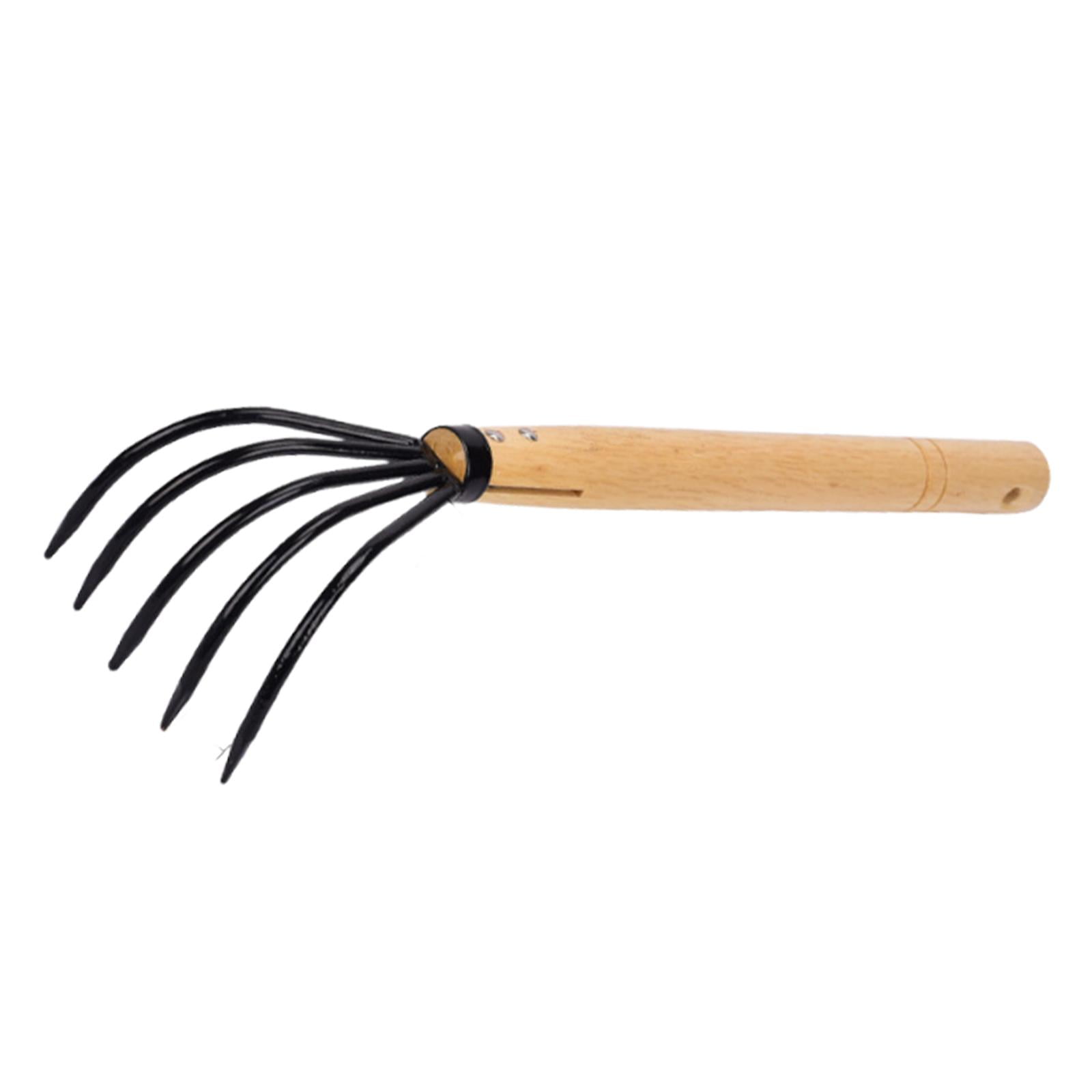 EHJRE Claw Rake Garden Hand Rake Firm Grip High Carbon Steel Handheld ...