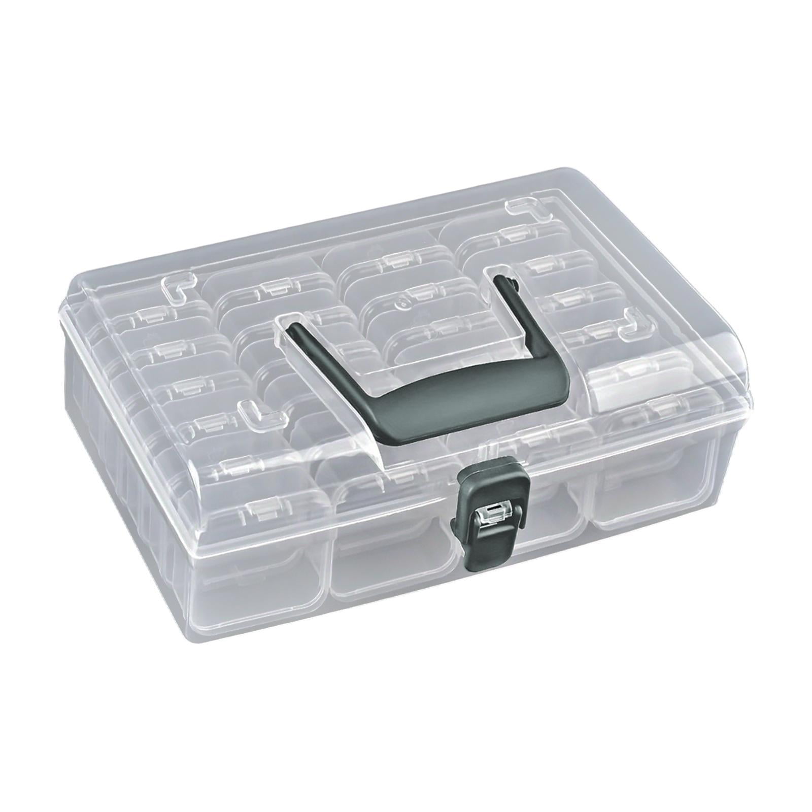 EHJRE Clear Organizer Box Container with 24 Compartments Multipurpose ...