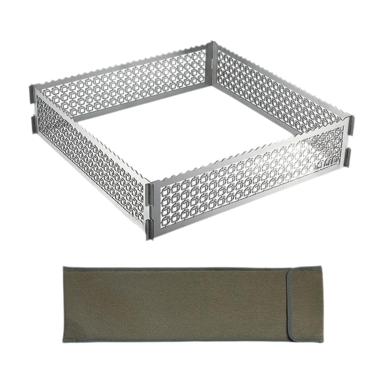 EHJRE Cube Fire BBQ Wind Guard Multifunctional Easy to Carry Camping s ...