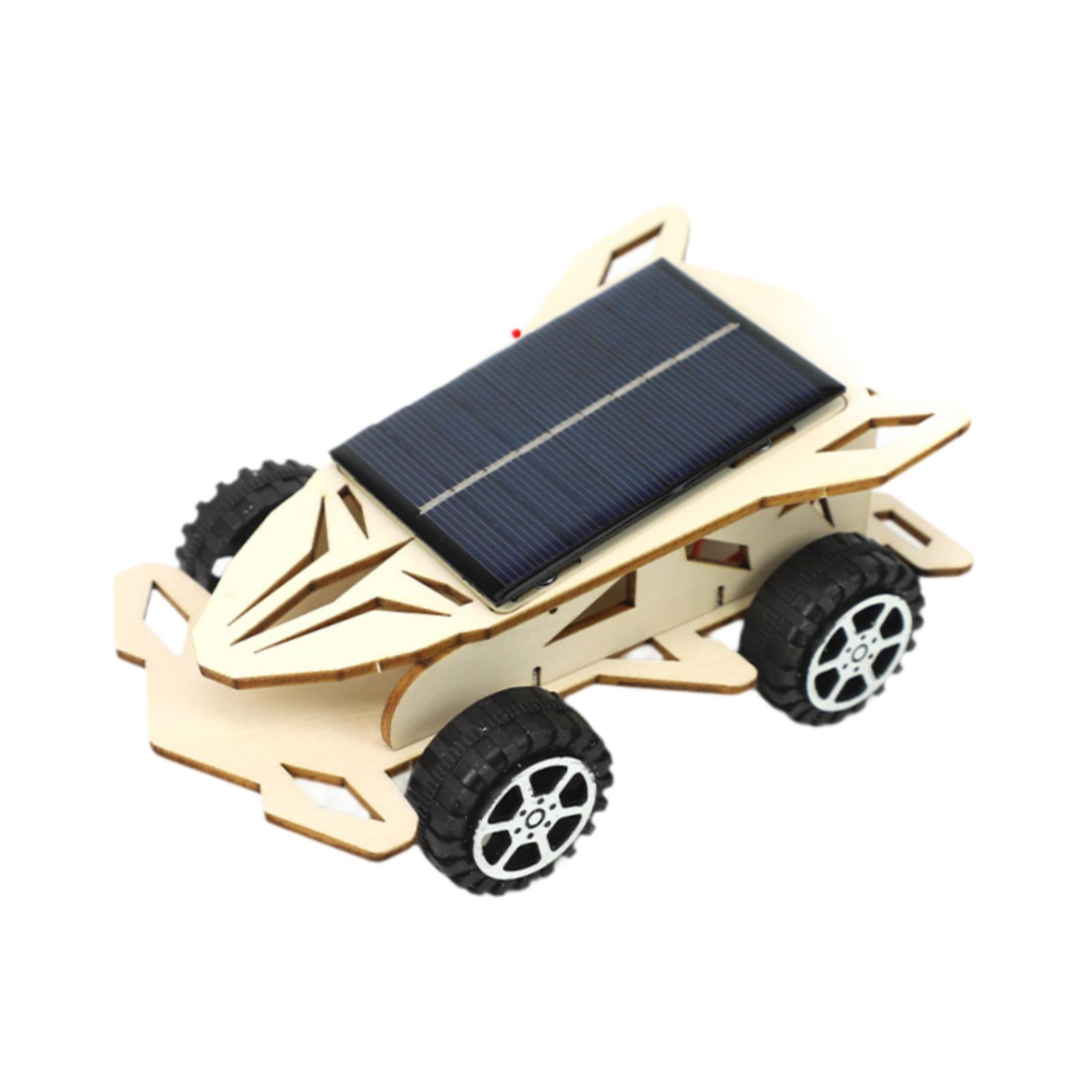 EHJRE DIY Mini Solar Race Car Toy Assembly Handmade Wooden 3D Puzzle ...