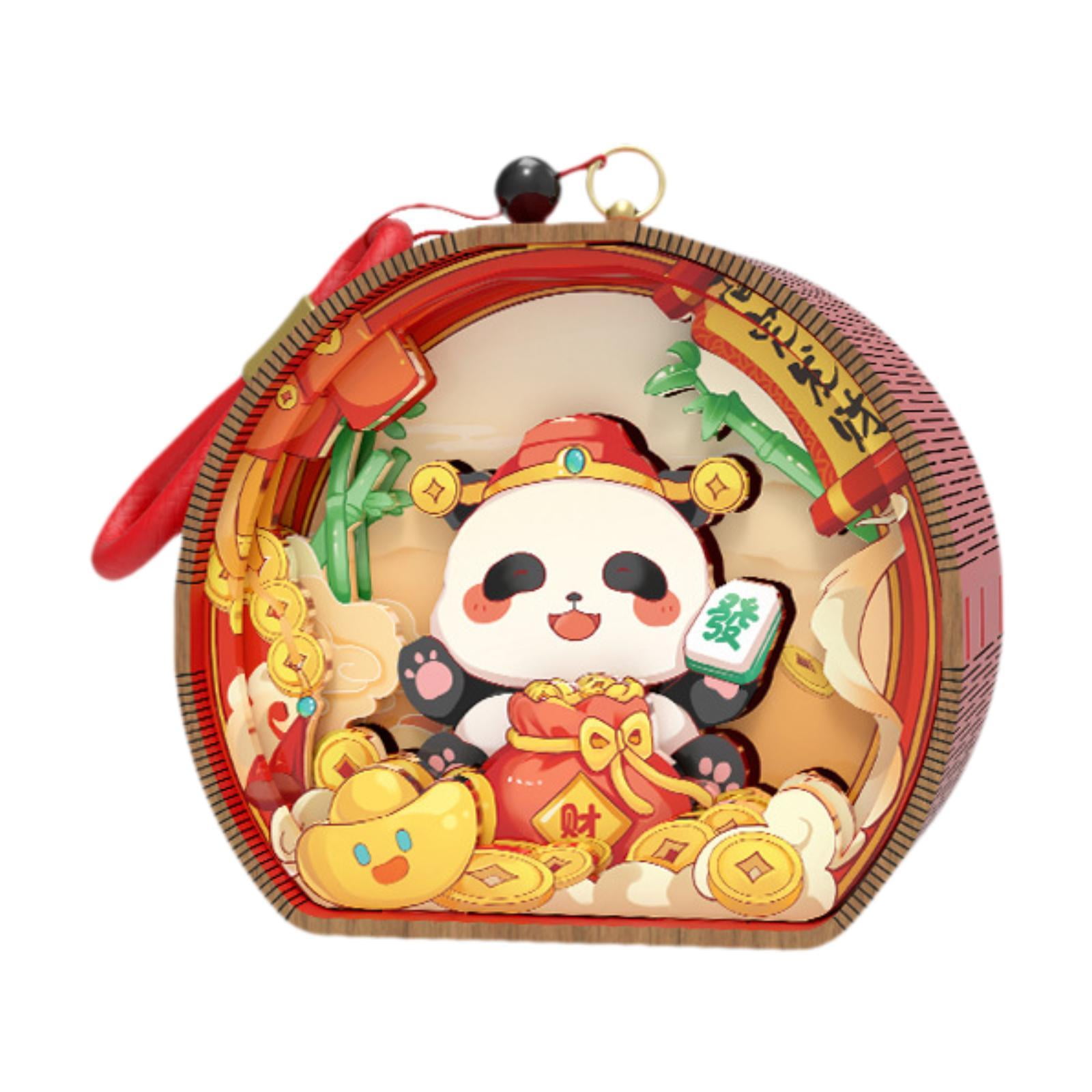 EHJRE Decorative Night Light Chinese Decoration Statue Wood Modern Cute ...