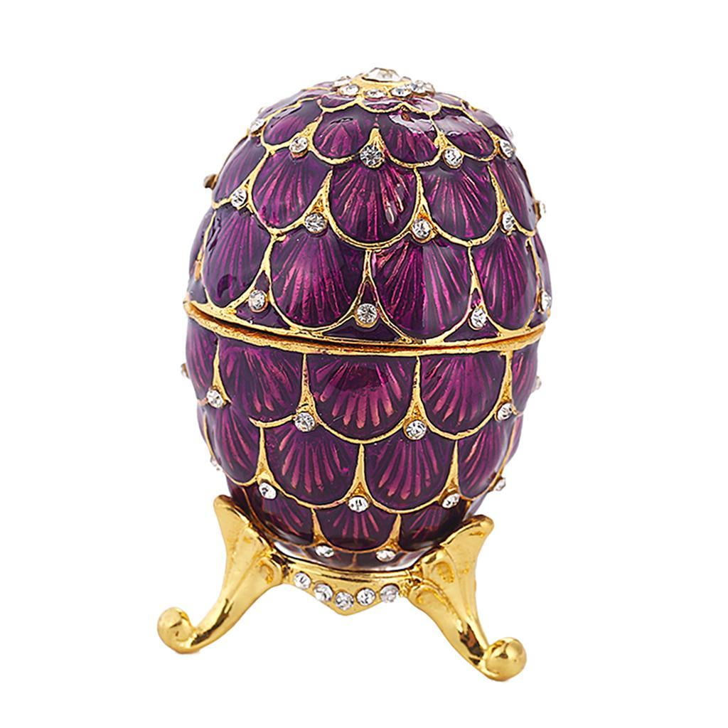 EHJRE Easter Egg Jewelry Box, Different Colors of Artificial Diamonds ...