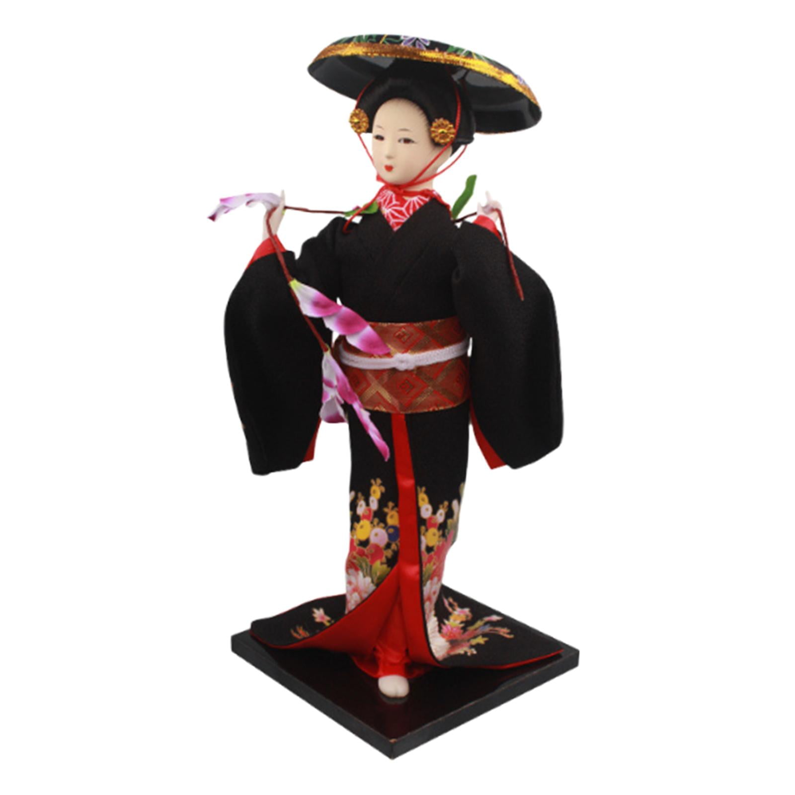 EHJRE Ethnic Japanese Geisha Handicraft Girl Statue for Tabletop Home ...