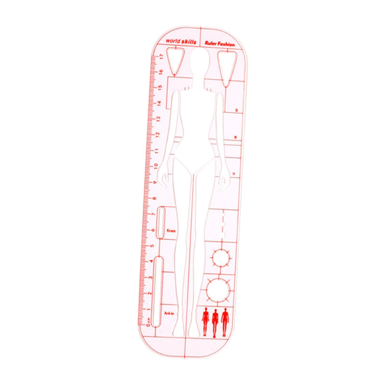 EHJRE Fashion Drawing Template Ruler Sewing Humanoid Patterns Design ...