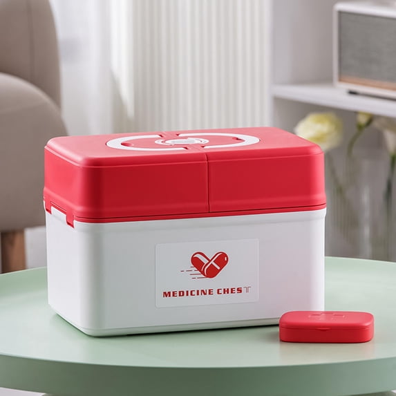 EHJRE First Aid Kit Container Emergency Medicine Box Storage Box ...