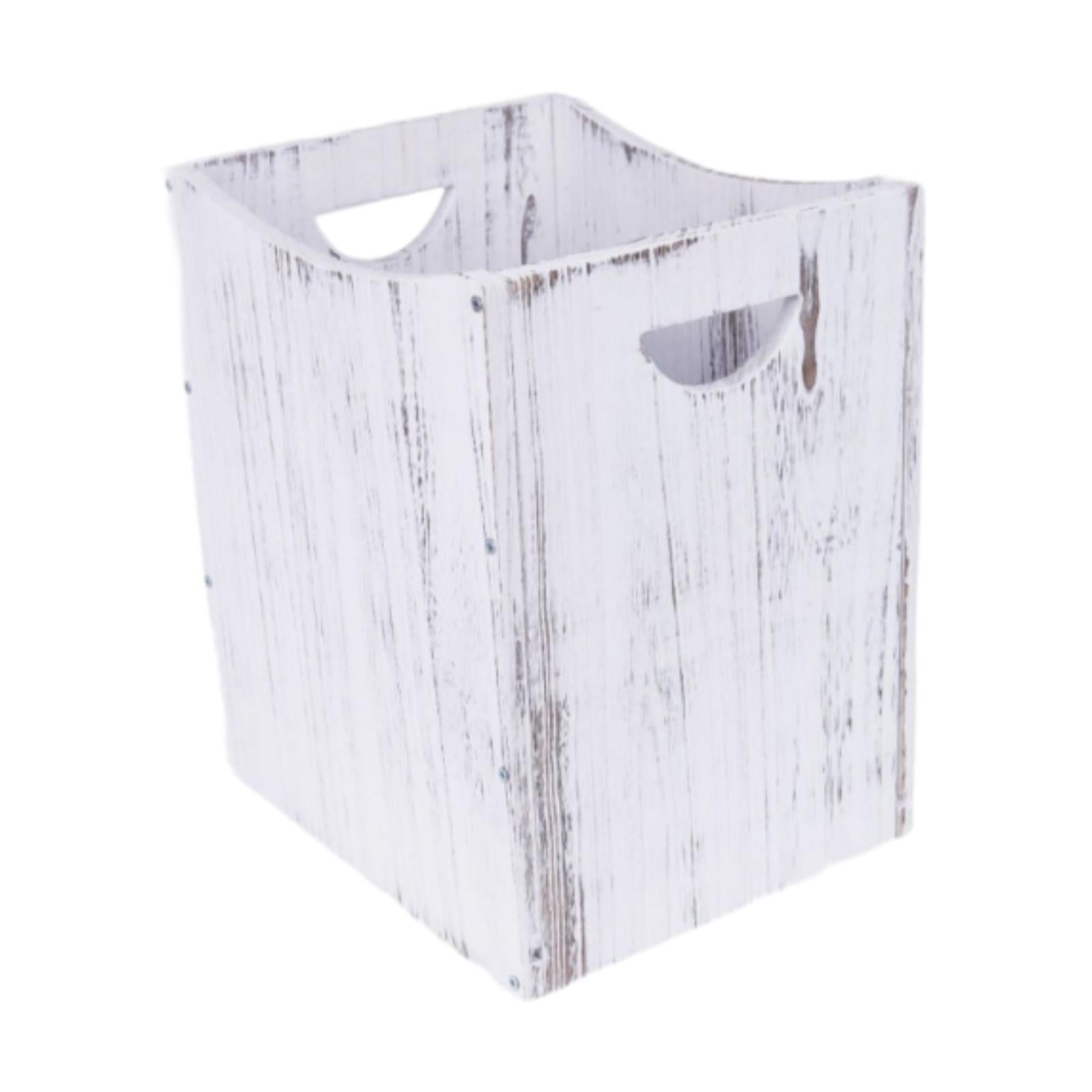 EHJRE Garbage Can Waste Bin Rectangle Wood Simple Desk Bin Lightweight ...
