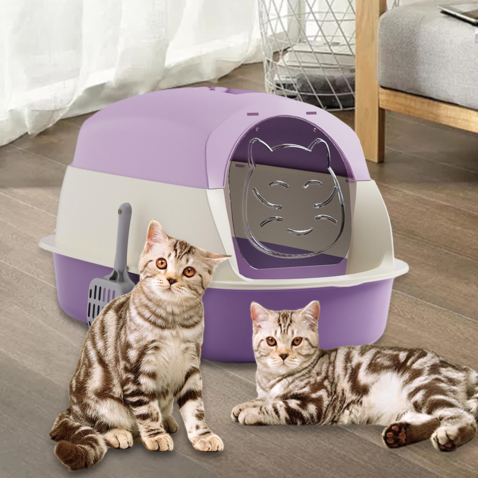 EHJRE Hooded Cat Litter Boxes, Large Cat Litter Boxes, Large Cat Litter ...