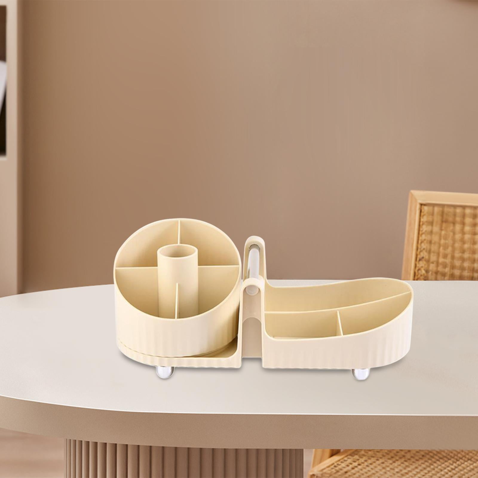 EHJRE Makeup Desk Organizer 360 Degree Rotating Desktop Organizer ...