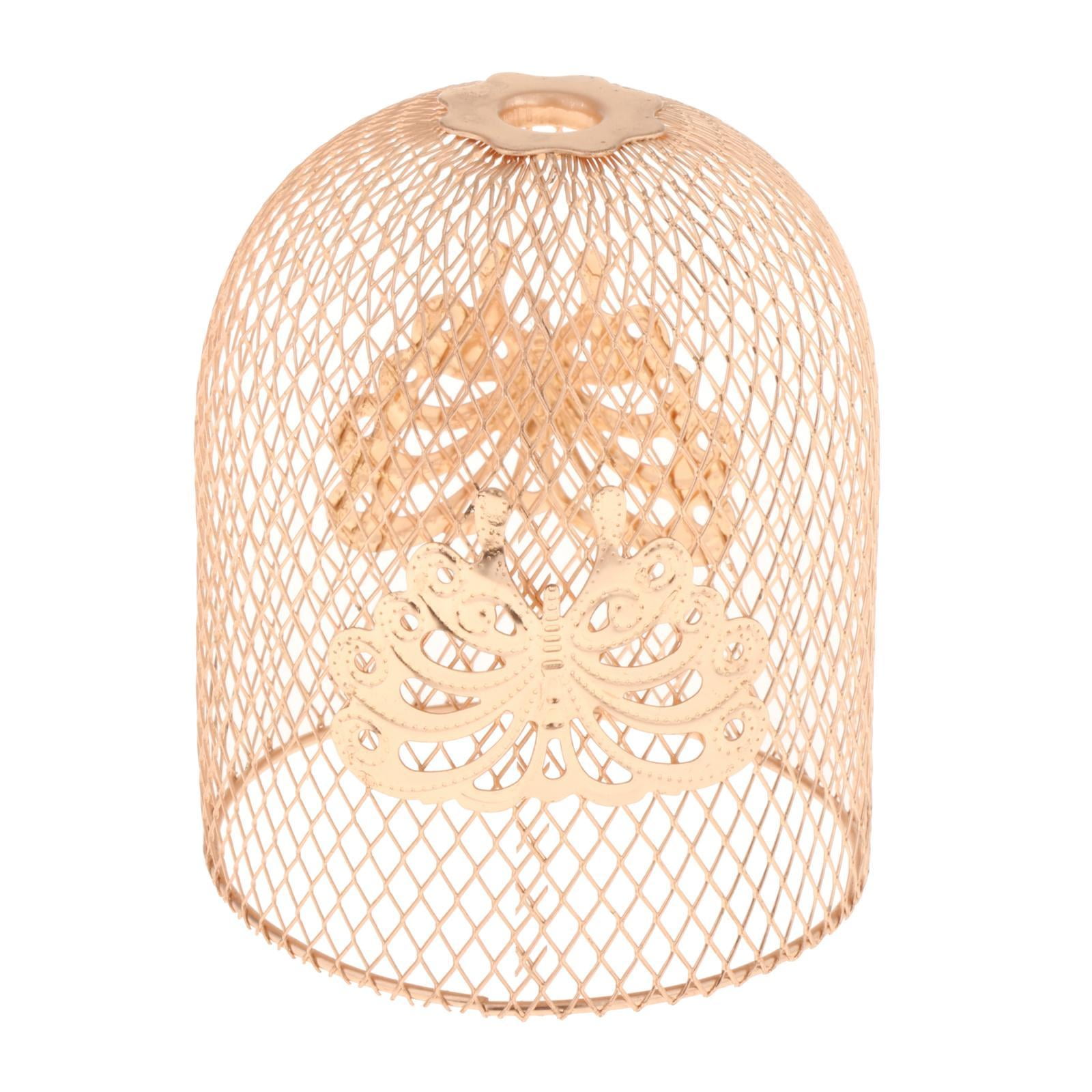 EHJRE Metal Wire Pendant Lamp Shade Light Cover, Retro Ceiling Light ...