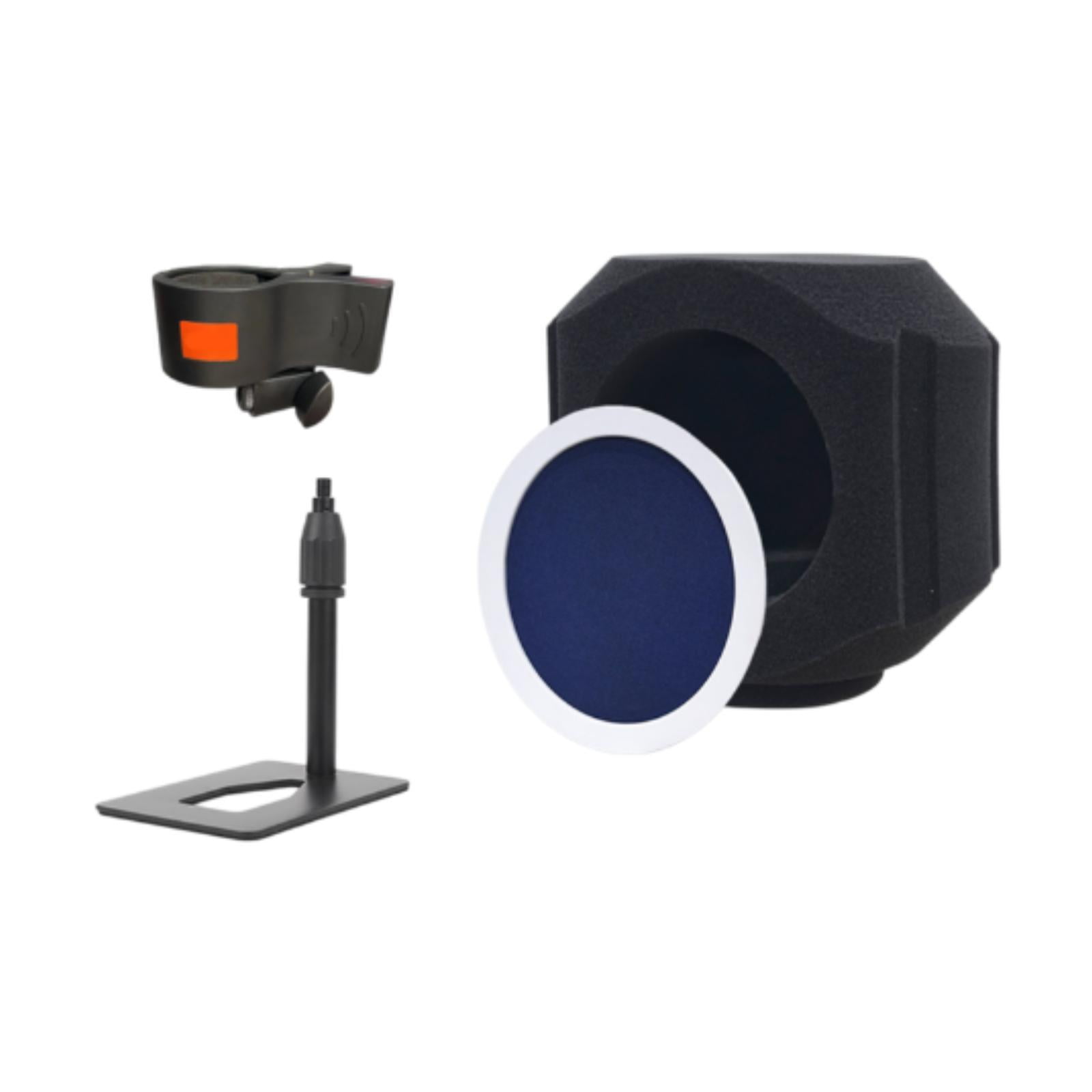 EHJRE Mic Soundproof Cover Portable for Booth Floor Stands Small ...